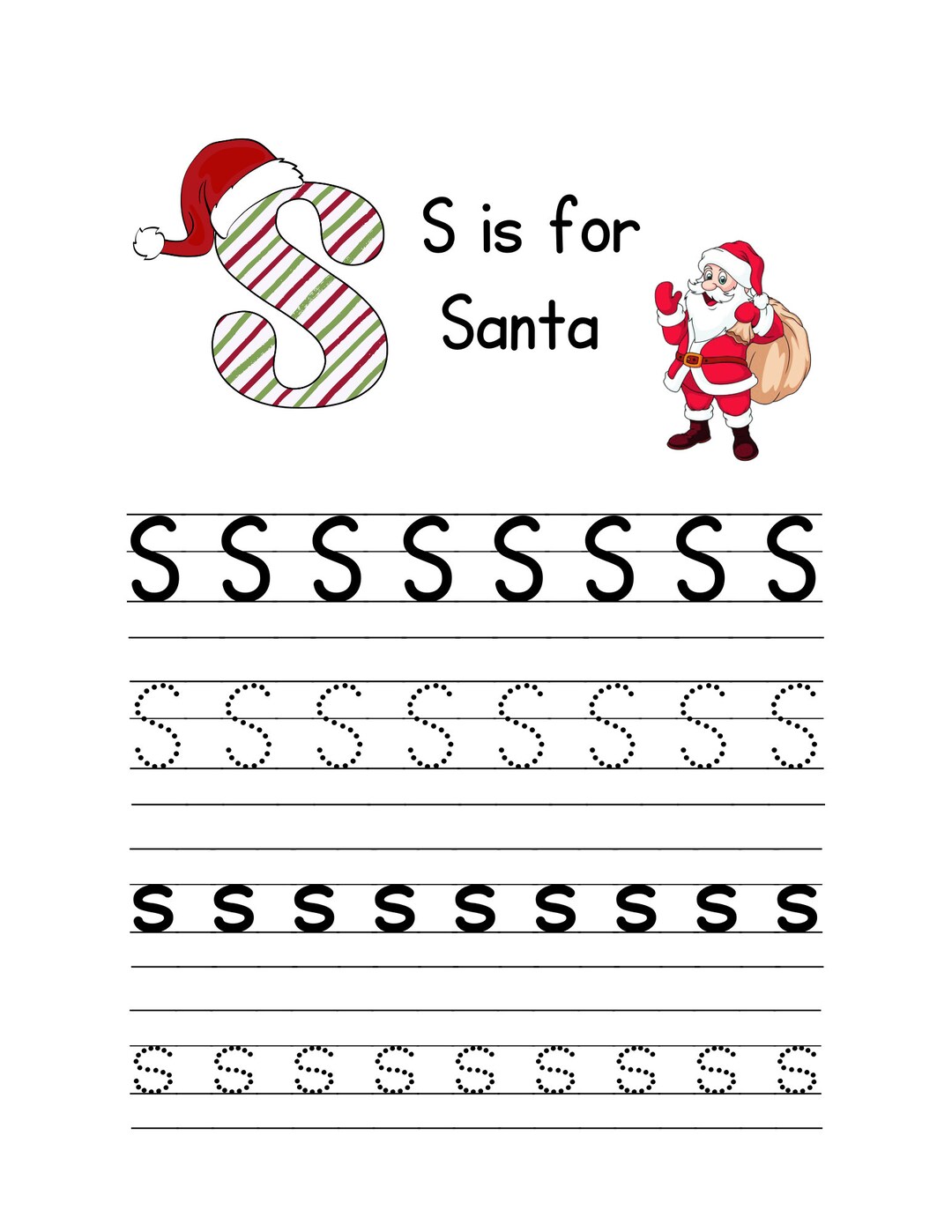 Christmas Alphabet Printable | Handwriting Practice | Letters A-Z ...