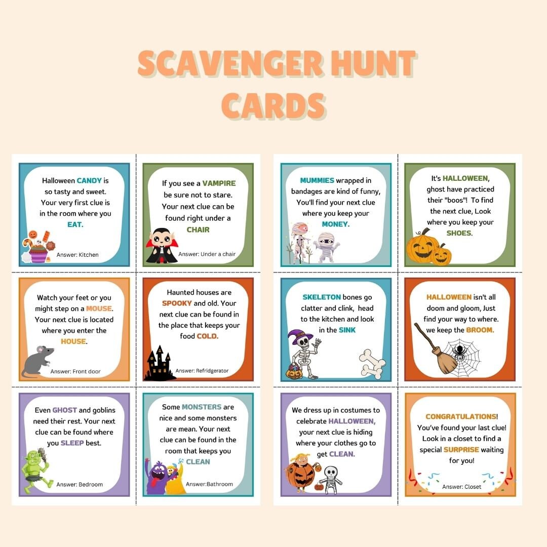 Halloween Scavenger Hunt BUNDLE - Etsy