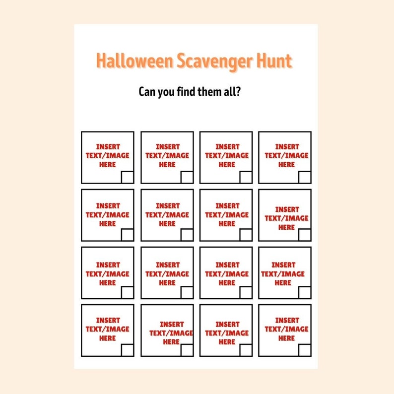 Halloween Scavenger Hunt BUNDLE - Etsy