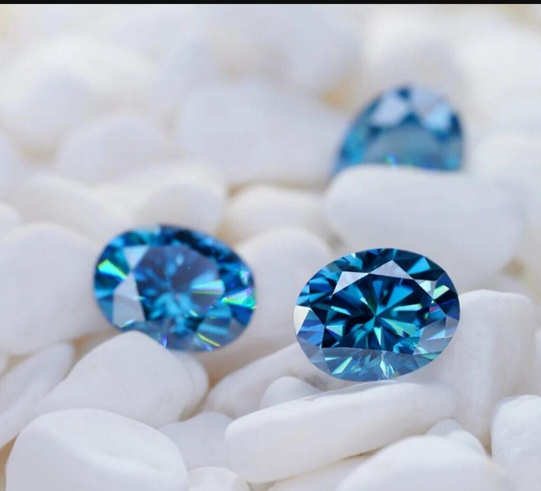 10 Crt Blue Color Best Quality Lab-created Diamond for Custum Jewellery ...