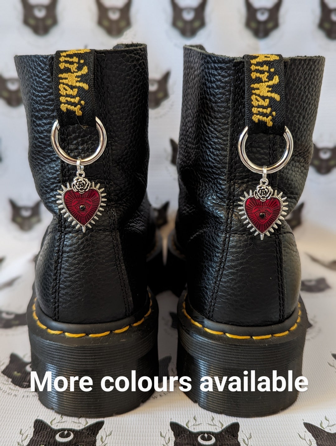 Gold and Silver Sacred Heart Boot Charms - Etsy UK