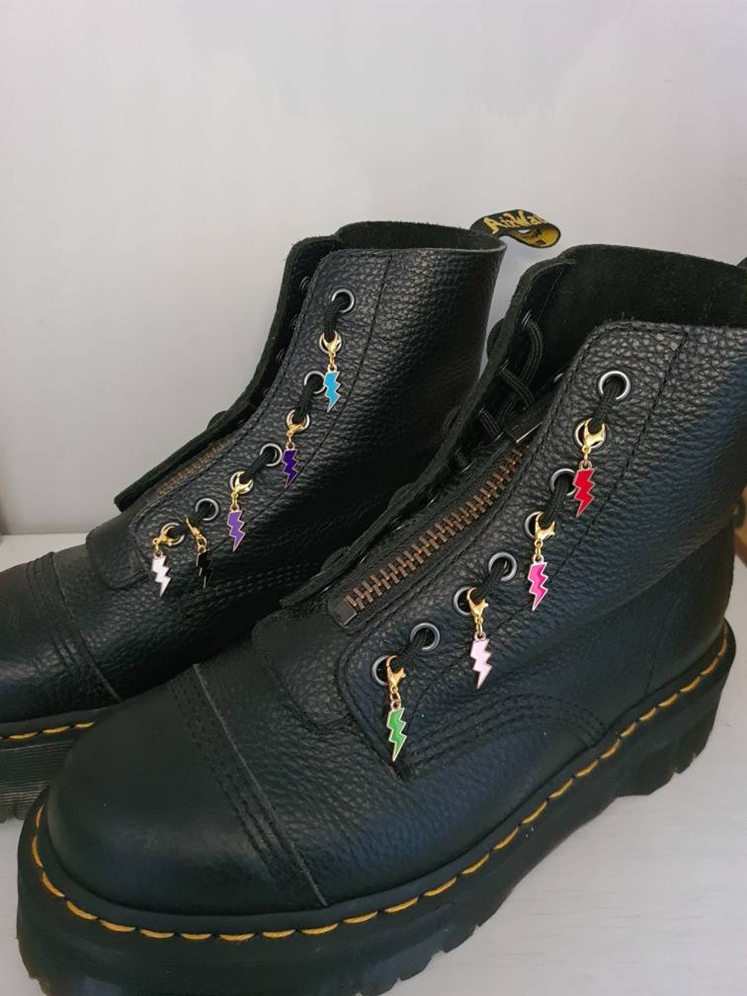 Assorted Colour Gold Lightening Bolt Lace Charms - Etsy