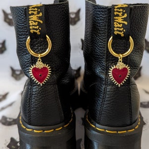 Gold and Silver Sacred Heart Boot Charms - Etsy UK
