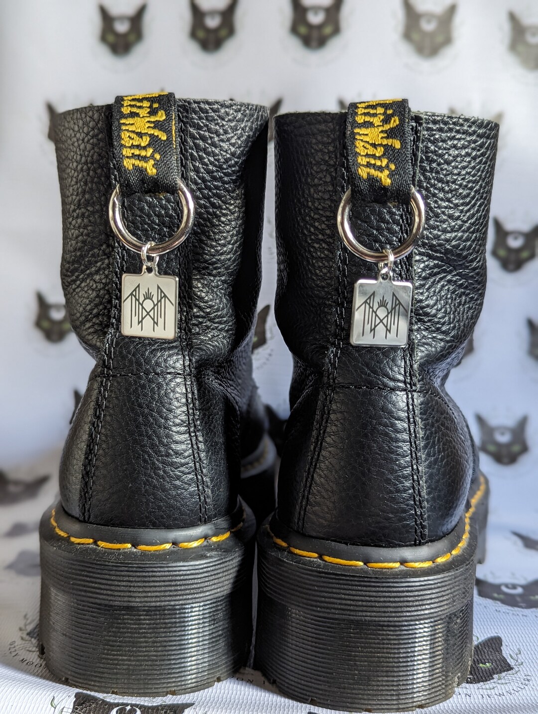 Stainless Steel Sleep Token Band Boot Charms - Etsy