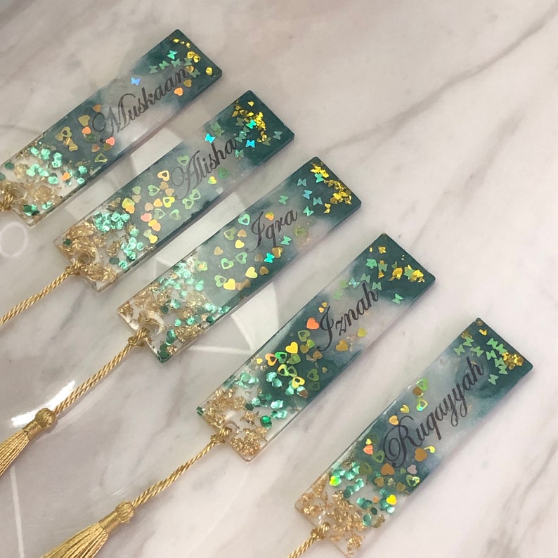 Resin Personalised Name Bookmarks Unique/pretty Bookmark Handmade ...