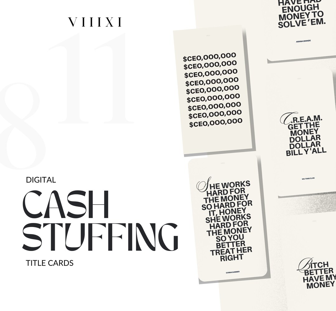 Digital Cash Stuffing Title Cards - Boss Babe Edition for A6 Budget ...