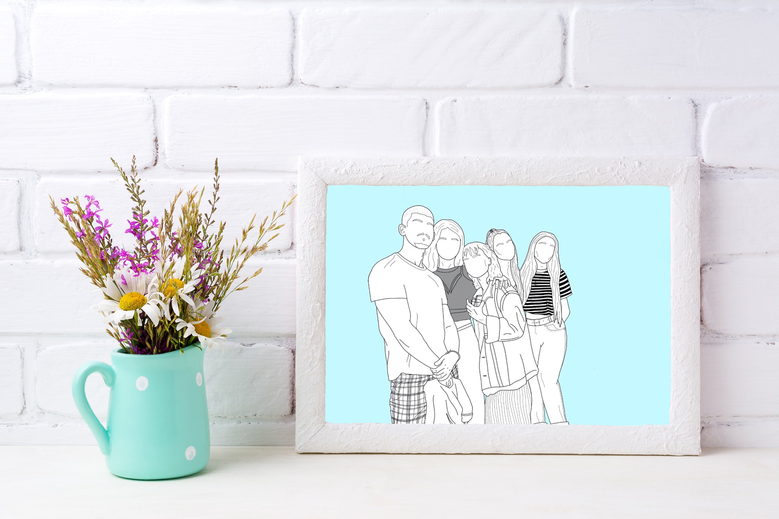 Custom Digital Line Drawing: Outline Art Drawn From Your Photo - Etsy