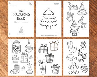 Kids Printable Colouring Christmas Collection 25 Pages - Etsy