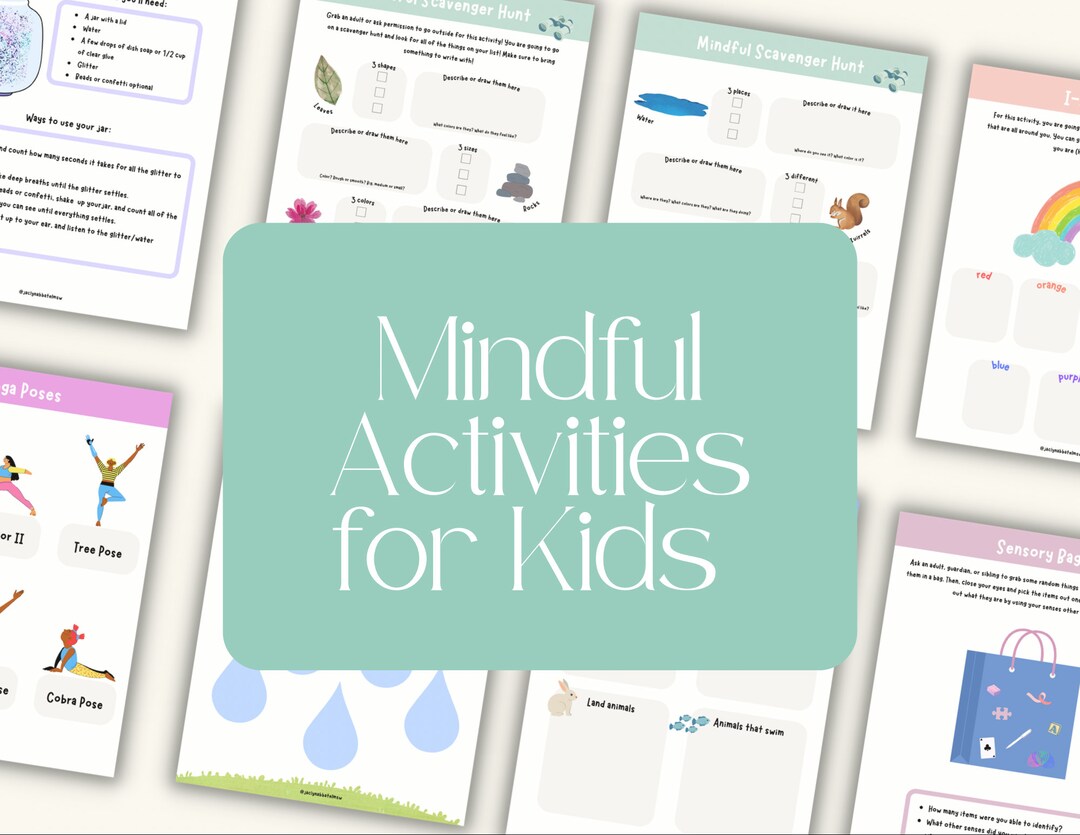 Mindfulness Activities for Kids, Coping Activities, Yoga, Mindfulness ...