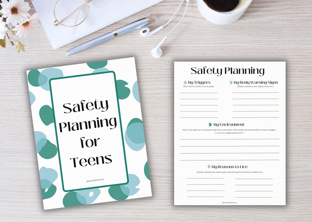 Safety Planning Packet for Teens; Safety Planning Worksheets - Etsy