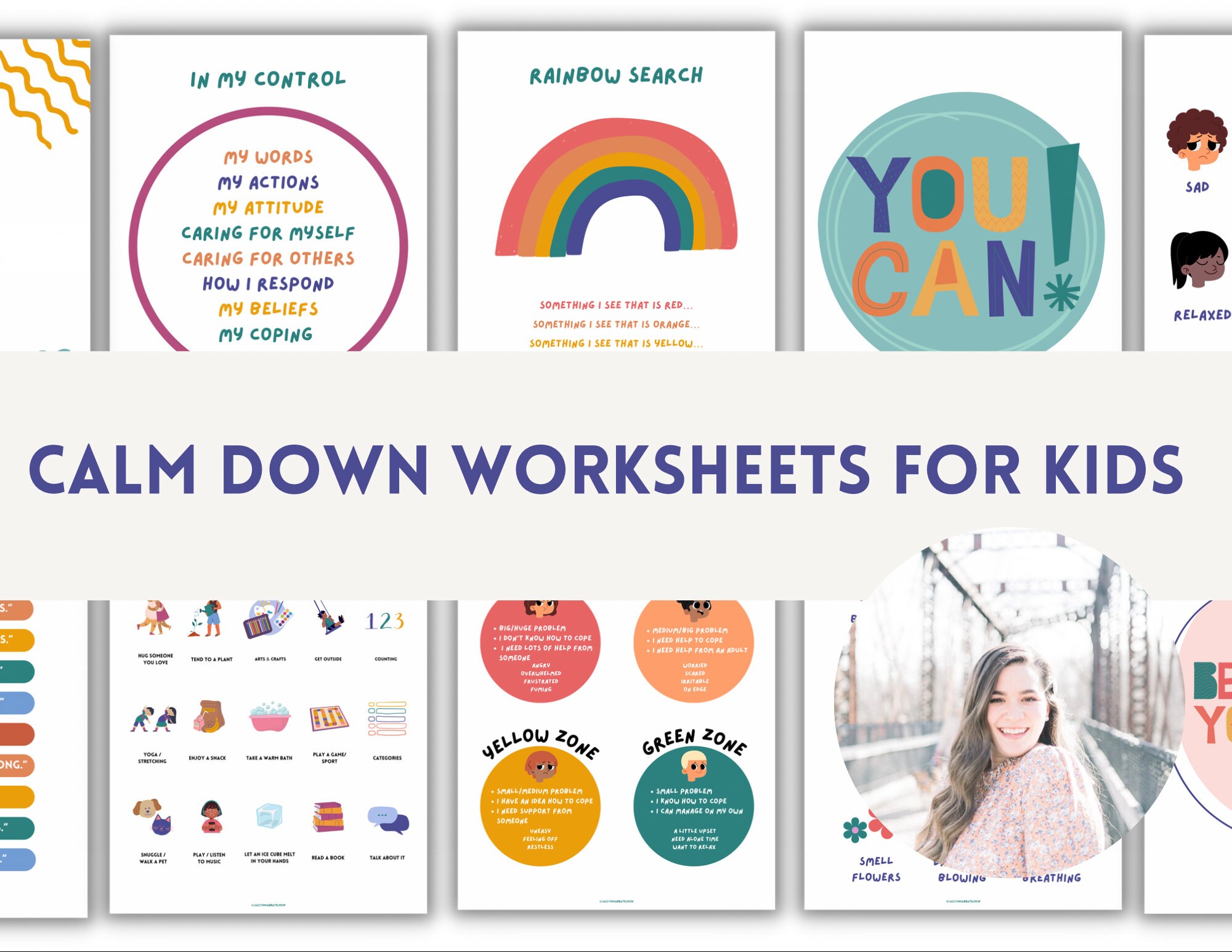 Calm Down Skills Worksheets Kids Coping Skills Neurodivergent Coping ...