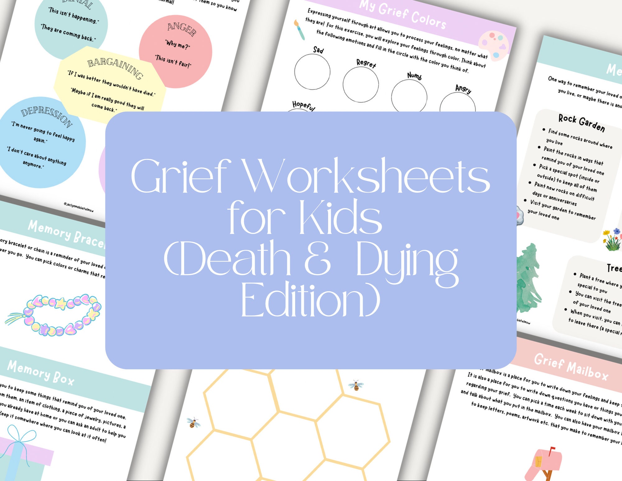 Children's Grief and Loss Activities, Grief and Loss Worksheets for ...