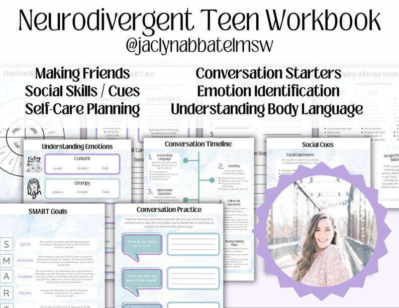 Neurodivergent Teen Coping Workbook, Social Skills, Coping Skills, Self ...