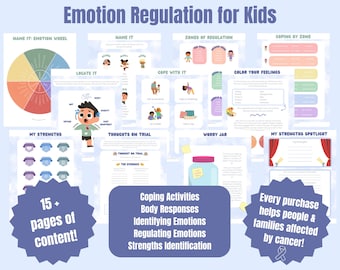 Emotion Regulation Workbook for Kids Coping With Anxiety - Etsy