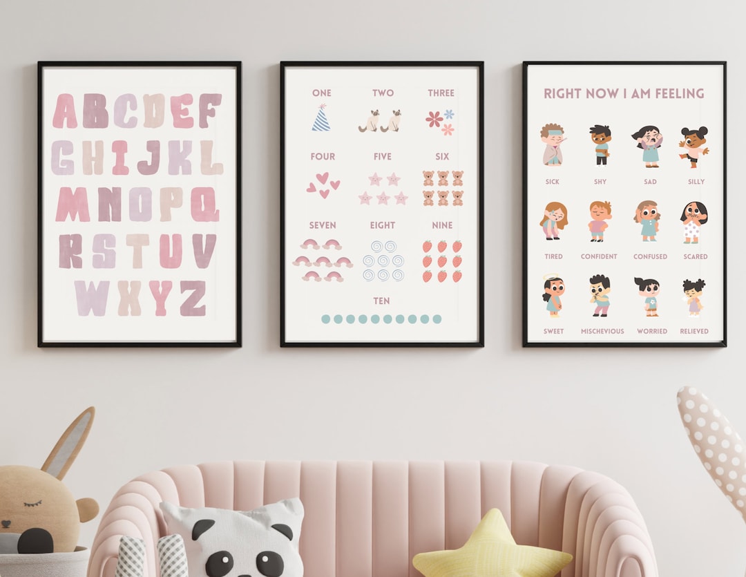 Kids Playroom Posters; Kids Room Decor; Kids Learning Posters; Therapy ...