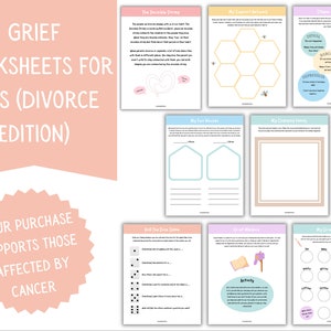 Coping With Divorce Activities for Kids Grief and Loss - Etsy