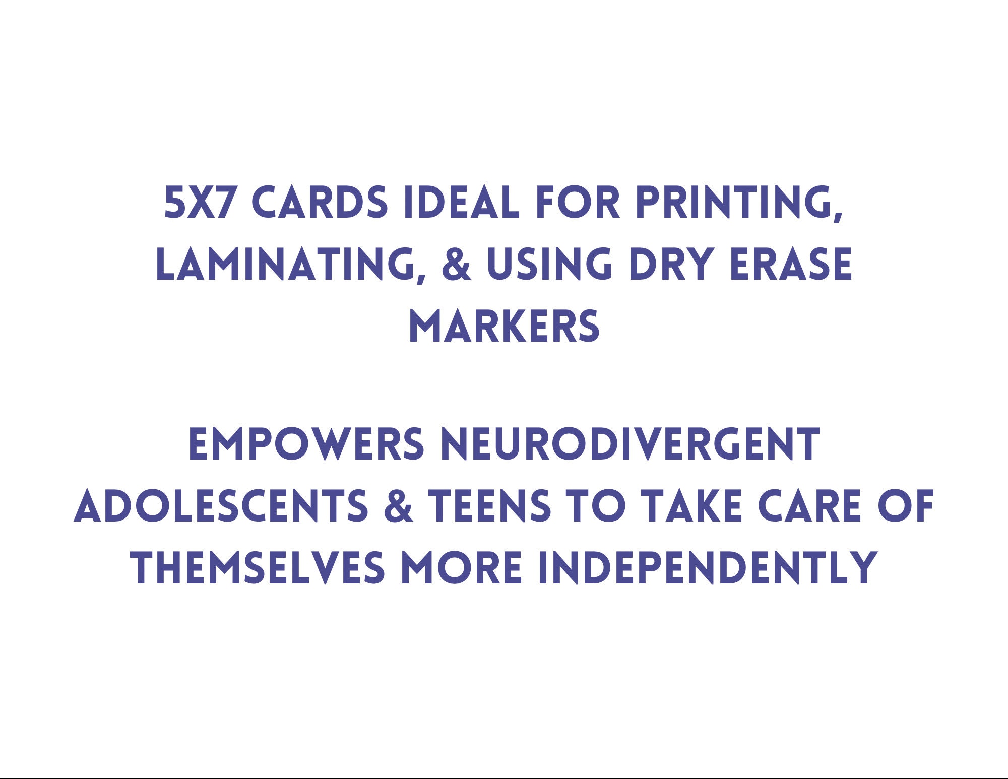 Neurodivergent Teen & Adolescent Personal Care Cue Cards ...
