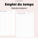 Emploi du temps imprimable, agenda hebdomadaire, planificateur horaire ...