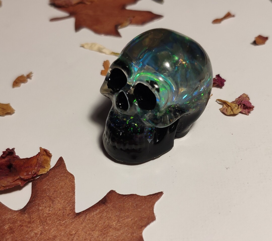 Gemstone Glitter Skull Skull Epoxy Resin Skull Spooky Decoration Home ...