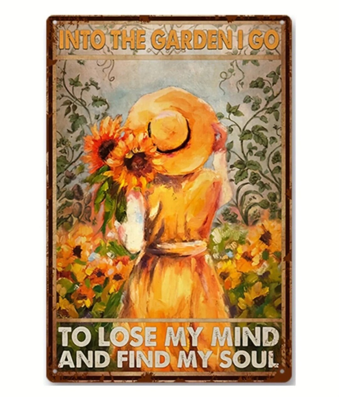 Vintage Metal Garden Poster Tin/aluminum Flower & Plant - Etsy