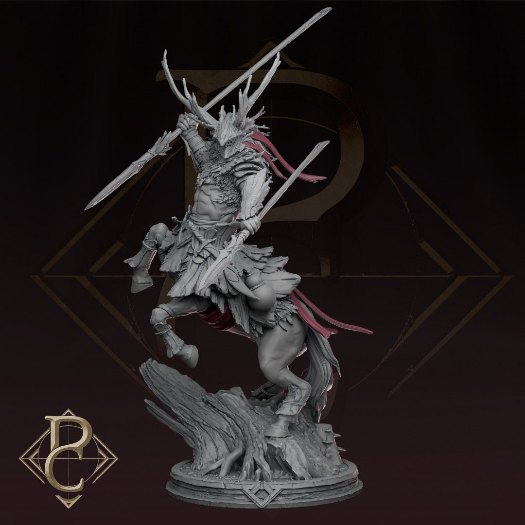 Ganarel - Centaur Warrior| 3D Gedruckte Fantasy Miniatur | 8k | Dnd ...