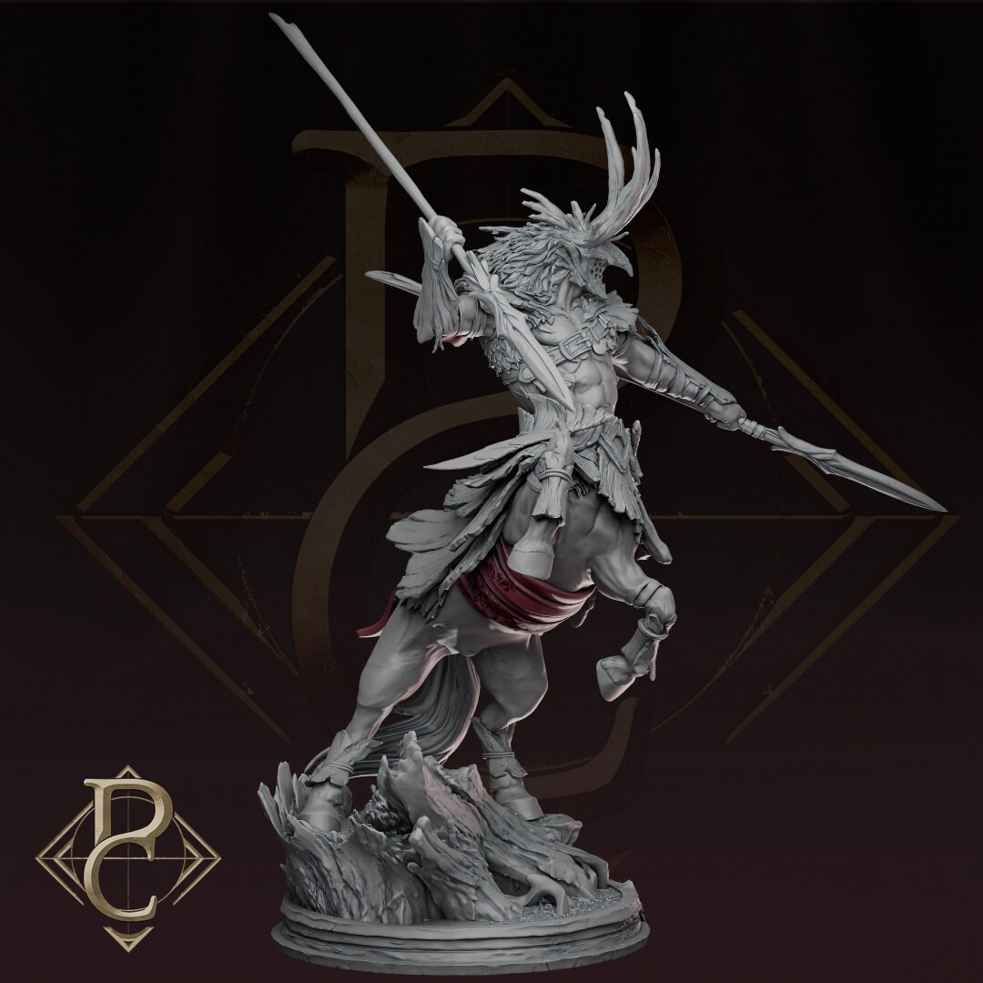 Ganarel - Centaur Warrior| 3D Gedruckte Fantasy Miniatur | 8k | Dnd ...