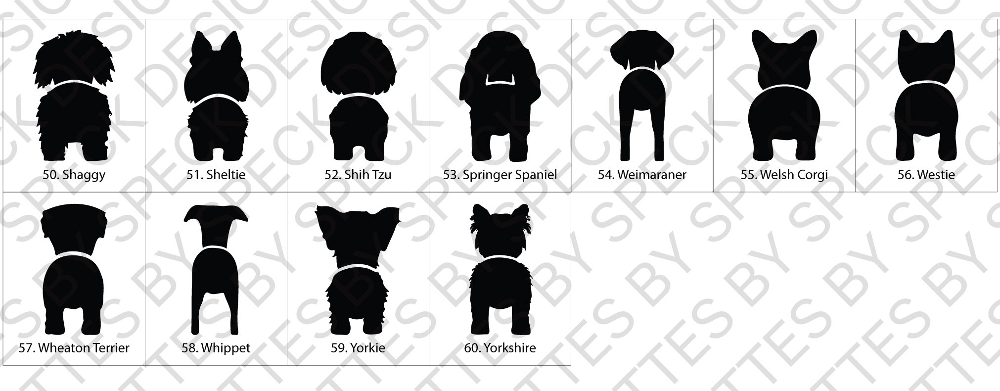 Dog Butt Silhouette, Dog Butt Leash Holder Silhouette, SVG and PNG ...