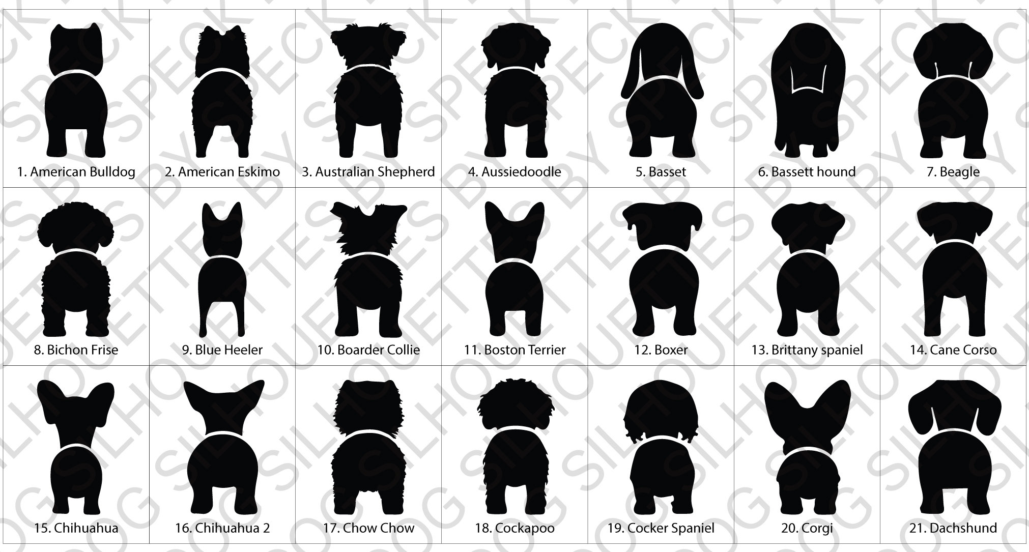 Dog Butt Silhouette, Dog Butt Leash Holder Silhouette, SVG and PNG ...