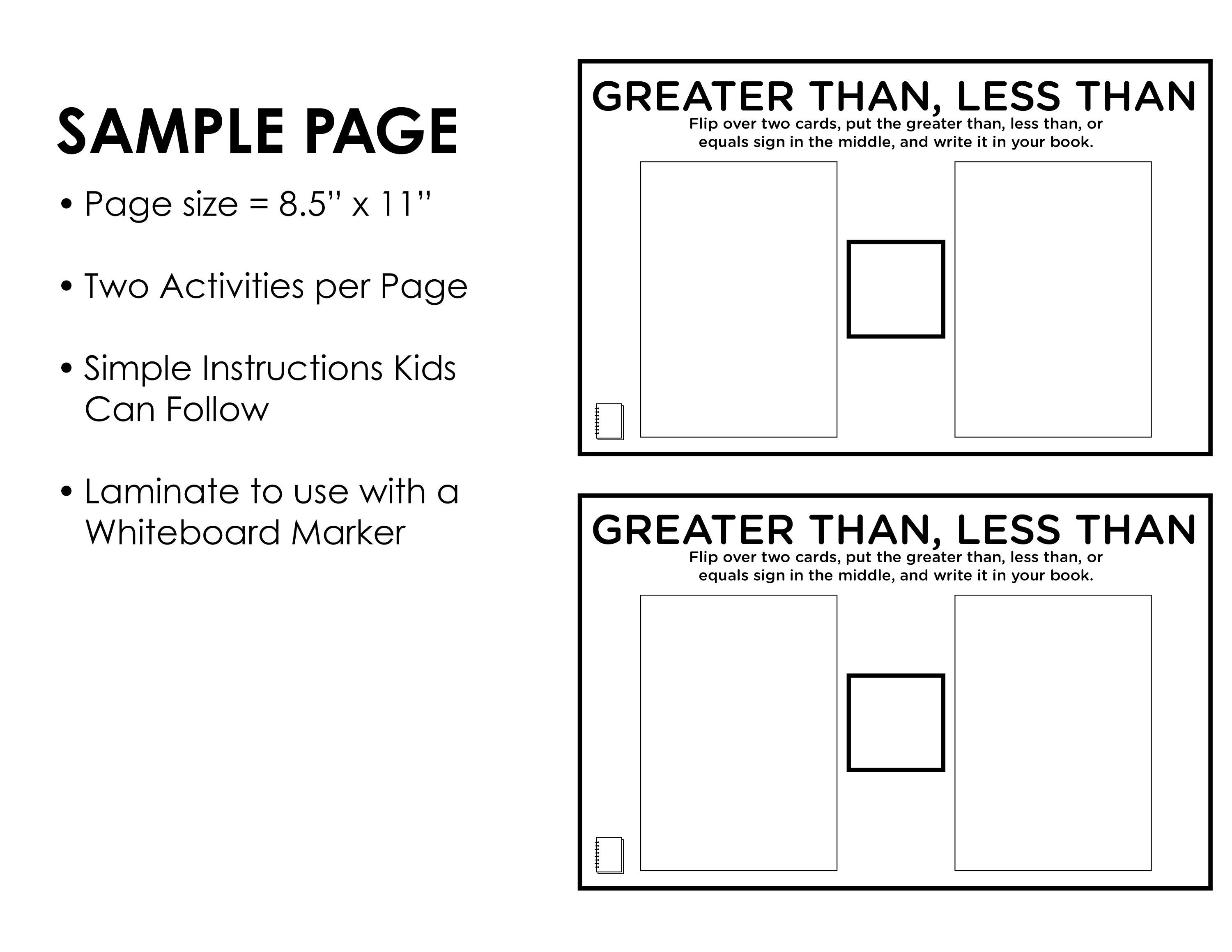 Math Activity Sheets - Etsy