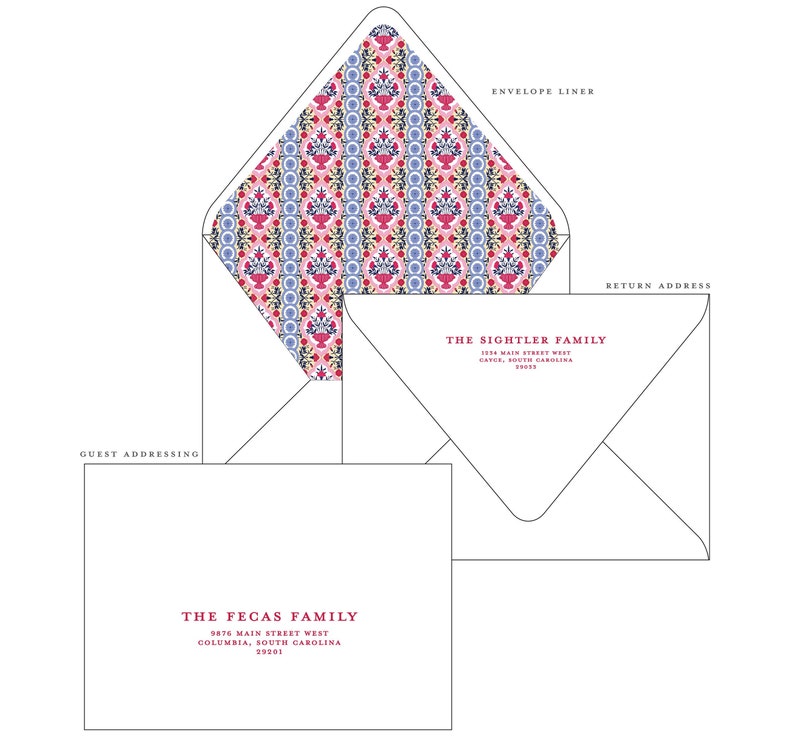 Block Print Christmas Card Holiday Card Christmas Custom Design ...