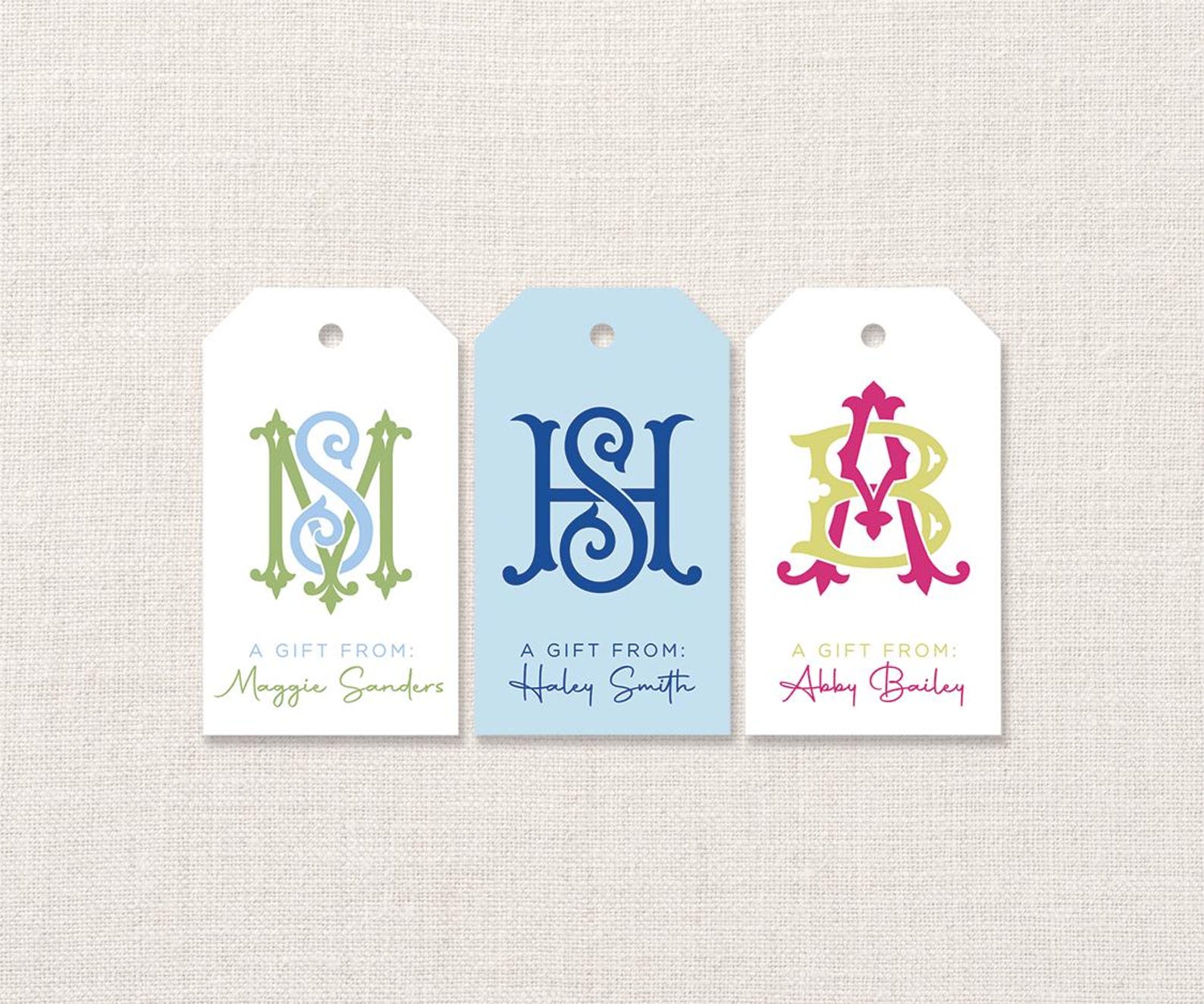 Gift Tags | Gift Cards | Custom | Monogram | Custom Stationery ...
