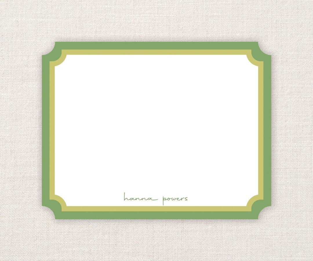 Ticket Double Border Edge Personalized Note Cards With Envelopes ...