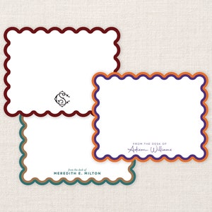 Scalloped Edge Custom Notecards With Envelopes | Double Border ...