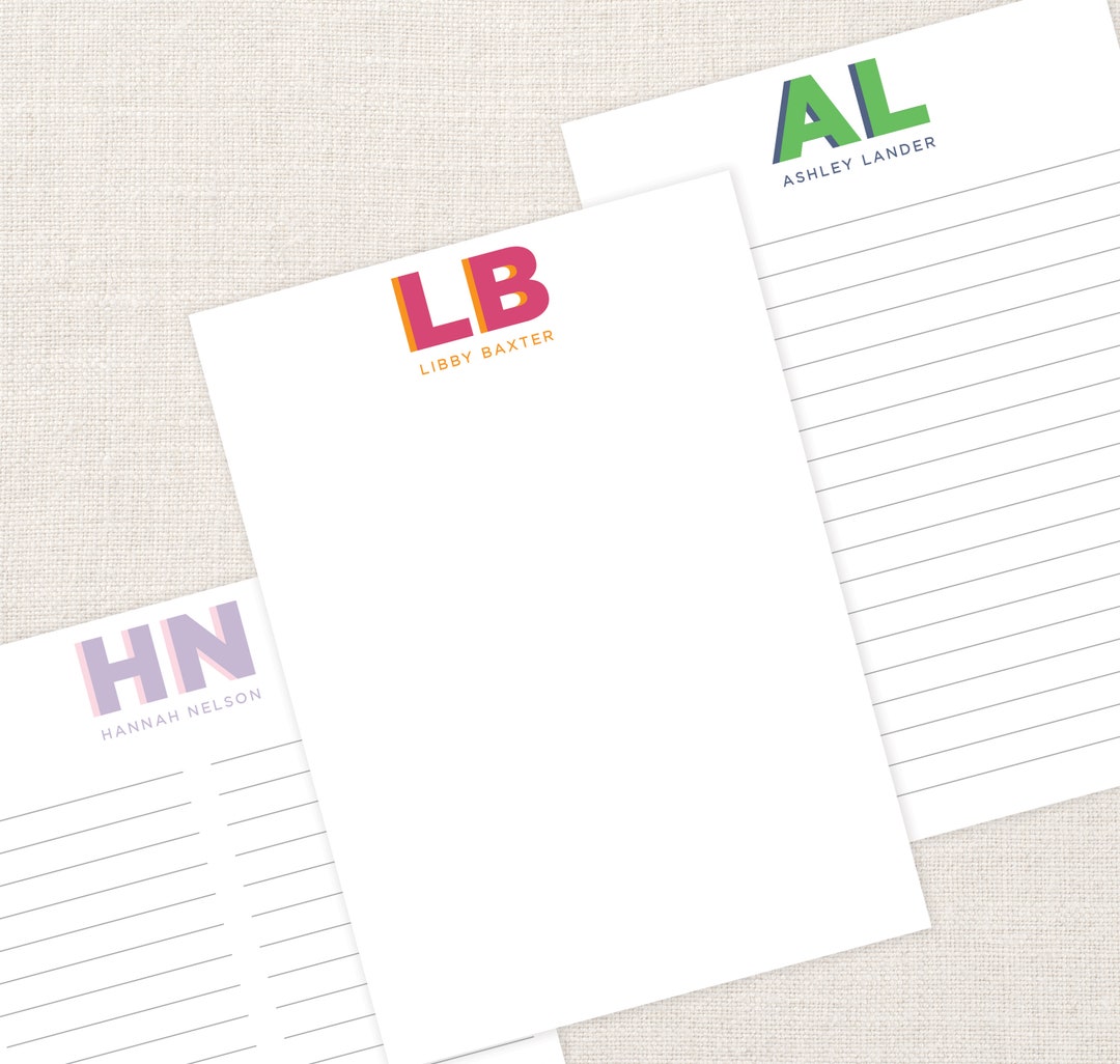 Custom Name Notepad | Gift | 50 100 Pages | Personalized | Great Gift ...