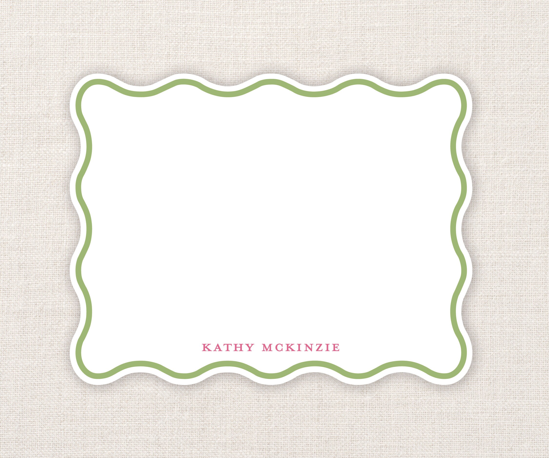 Wavy Edge Custom Notecards With Envelopes Custom Stationery - Etsy