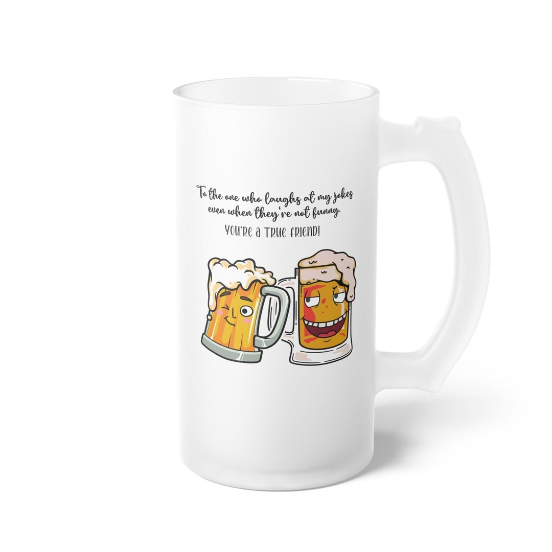 Best Friend Frosted Glass Beer Mug, 16 Oz Beer Mug for Friend, BFF Beer ...