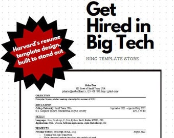 Professional Computer Science Student Resume Template - Etsy