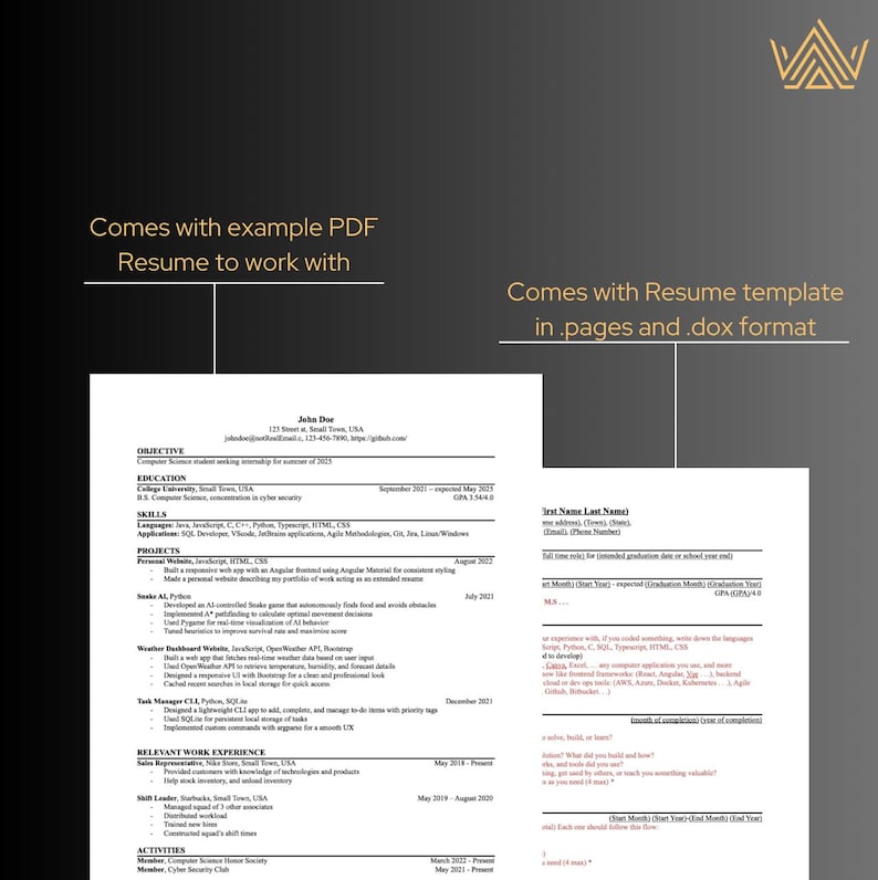 Computer Science Resume Template Professional - Etsy