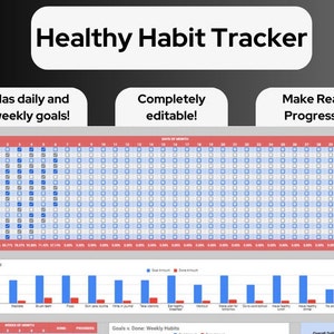 Healthy Habit Tracker - Etsy