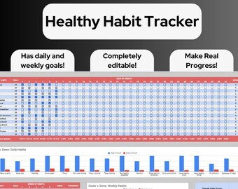 Healthy Habit Tracker - Etsy