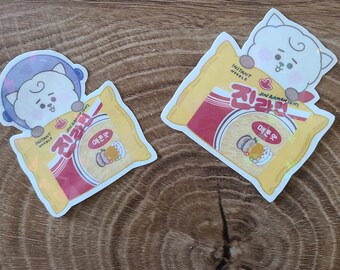 Bt21 Ramen Stickers - Etsy