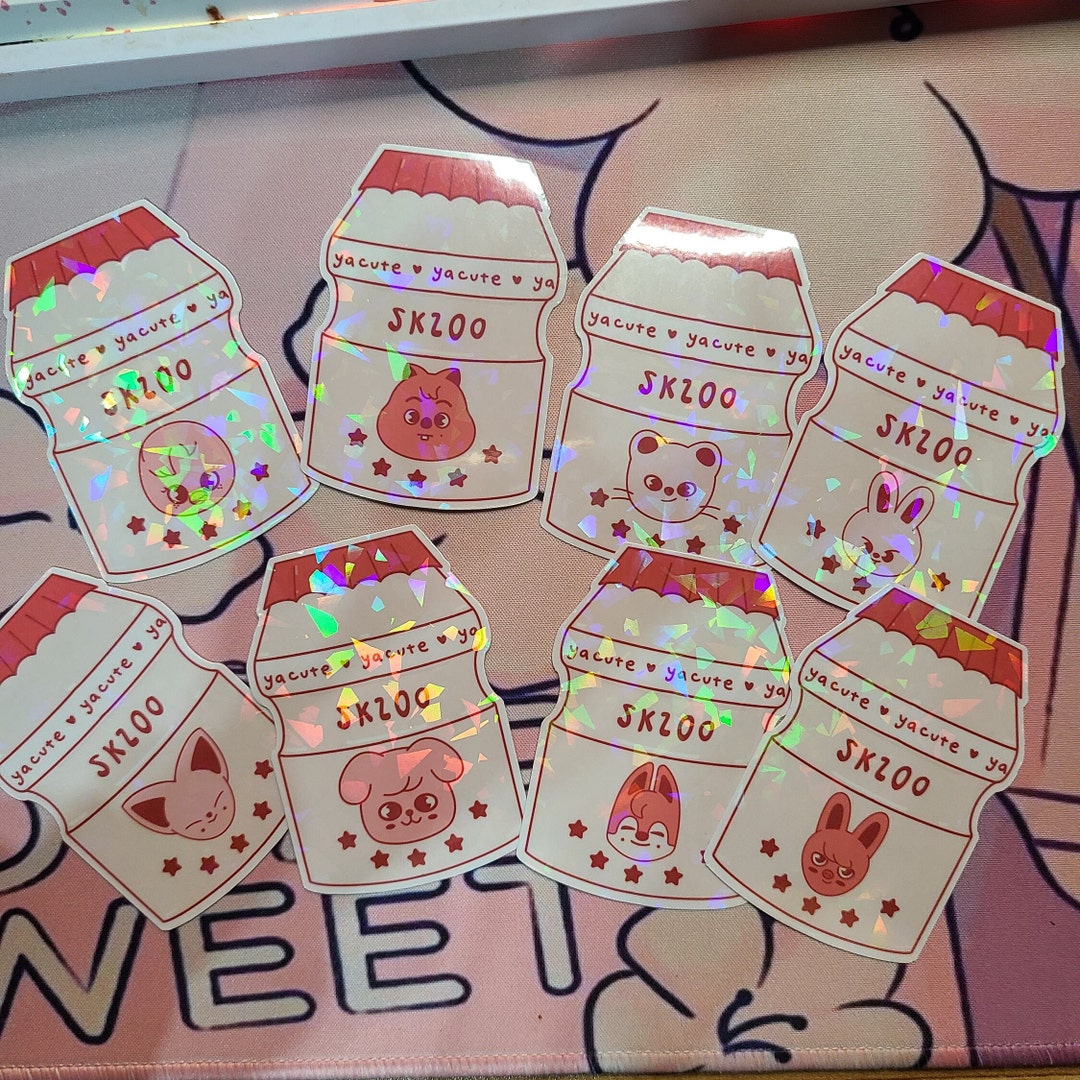 SKZOO Stray Kids Yakult Sticker Bundle Kpop Aesthetic - Etsy