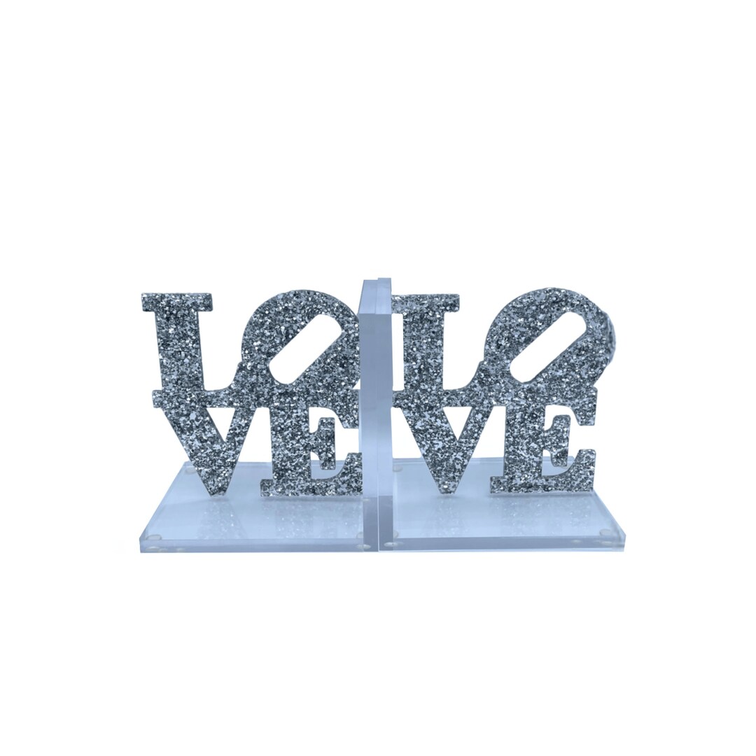 Acrylic Love Bookends, Customizable Gift Ideas, Acrylic Home Decor ...