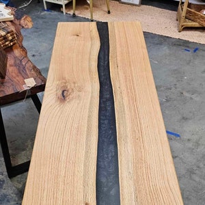 Live Edge Red Oak Entryway Table Oak River Table Live Edge Table ...