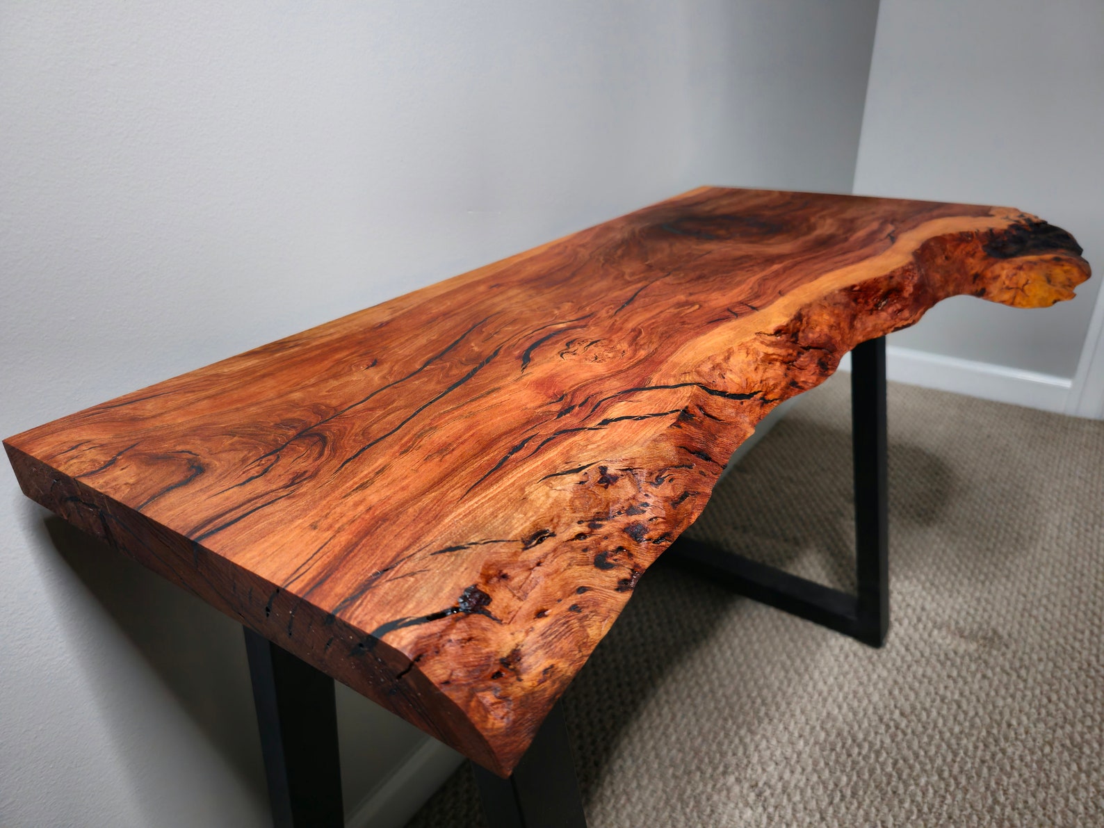 Live Edge Cherry End Table Old Growth Cherry Table Live Edge Table ...