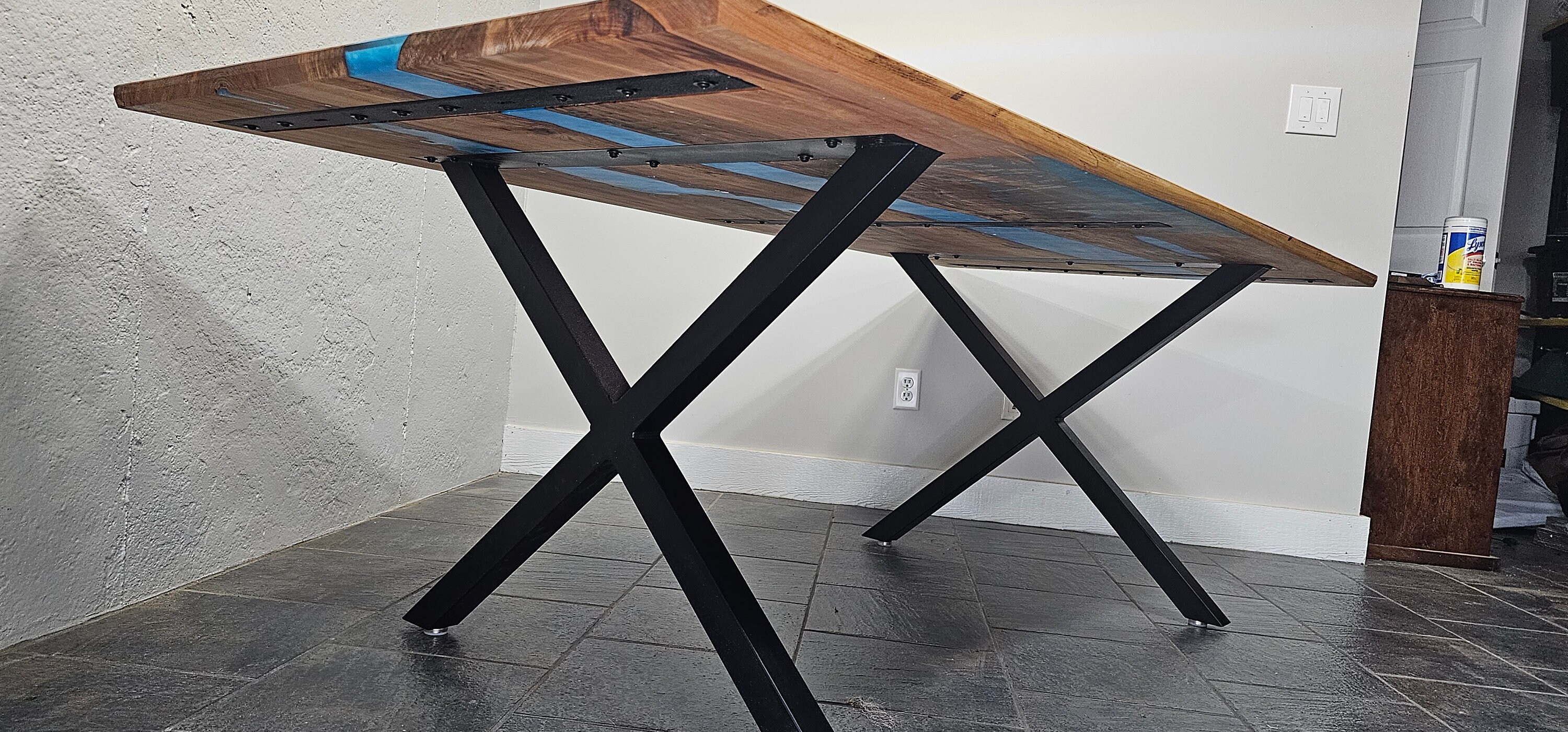 Live Edge Elm River Table Epoxy River Table Handmade Dining Room Table ...