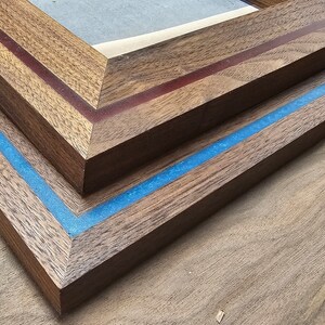 Handcrafted Black Walnut Frames W/ Epoxy Inlay Custom Diploma Frame A3 ...