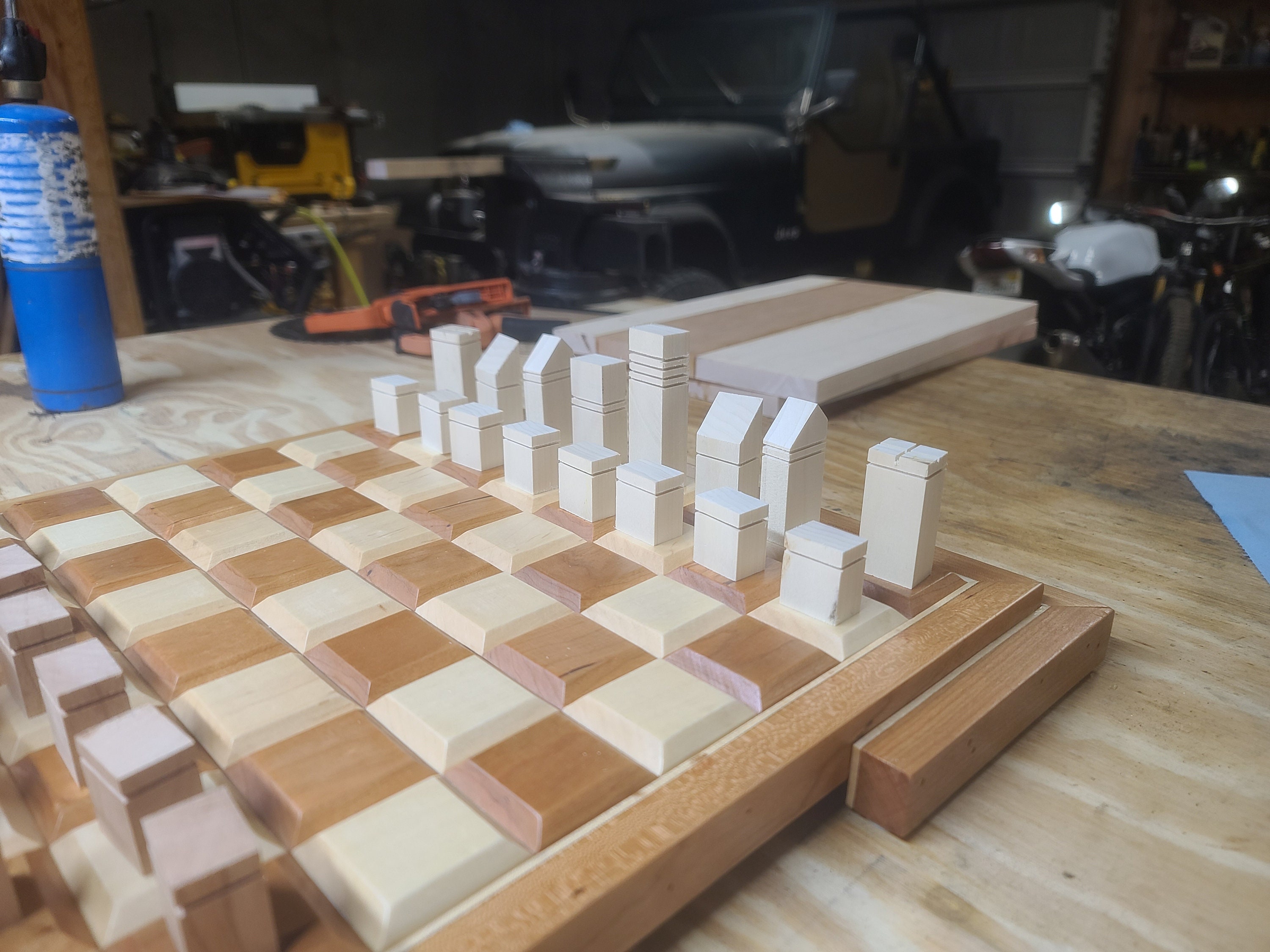 Handmade 3D Chess Board — Tide & Timber Customs Shop available furniture