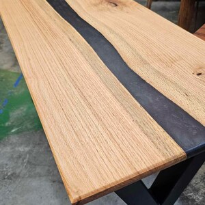 Live Edge Red Oak Entryway Table Oak River Table Live Edge Table ...