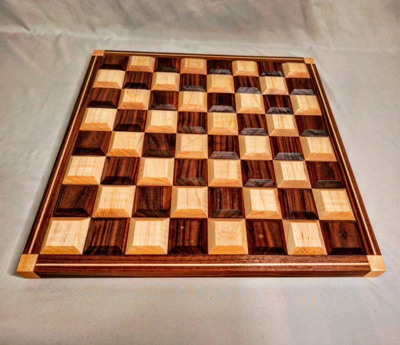 Handmade 3D Chess Board Unique Chess Board Tournament Chess Board ...